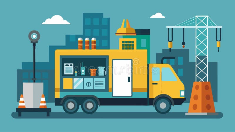 A Mobile Inspection Unit Parked at a Construction Site Equipped with ...