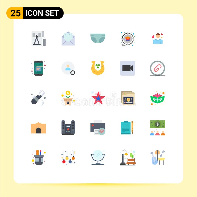 Set of 25 Modern UI Icons Symbols Signs for Avatar, Man, Child, Product ...