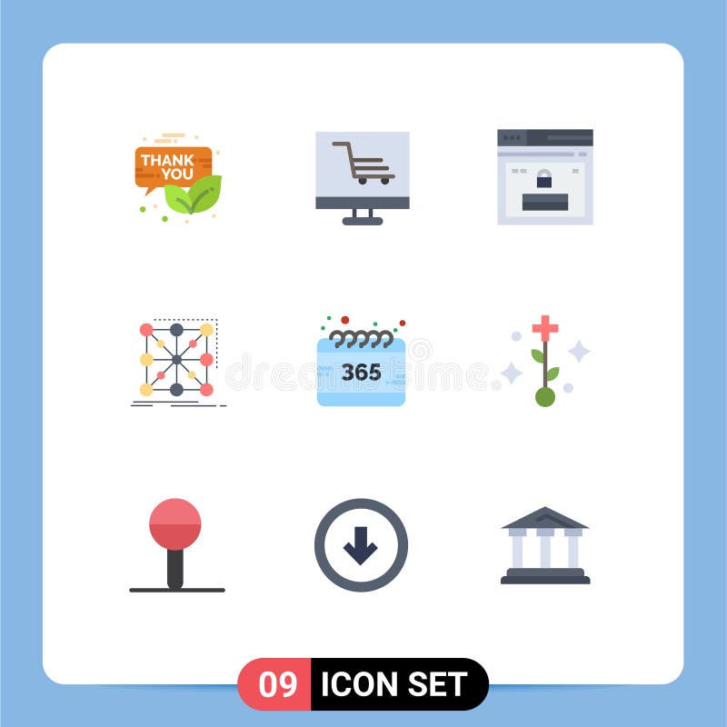9 Creative Icons Modern Signs and Symbols of Cluster, Framework ...