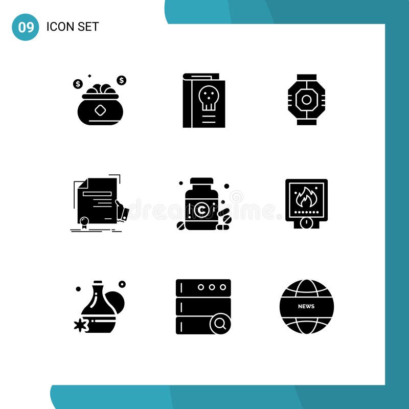 Mobile Interface Solid Glyph Set of 9 Pictograms of Education ... Mobile Interface Solid Glyph Set of 9 Pictograms of Education ...
