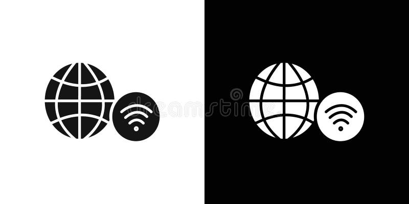 Mobile Internet Icon Flat Vector Set Outline Stock Vector ...