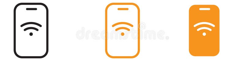 Mobile Internet Icon Set Connectivity Illustrations for Technology and ...