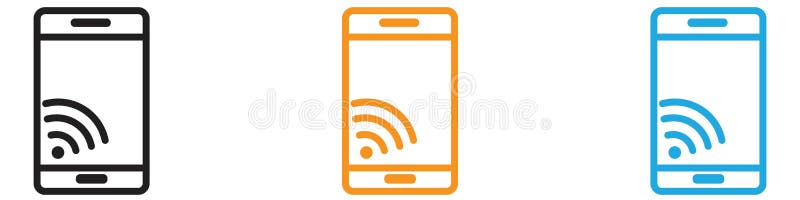 Mobile Internet Icon Vector Logo Set Collection for Web App Ui Stock ...