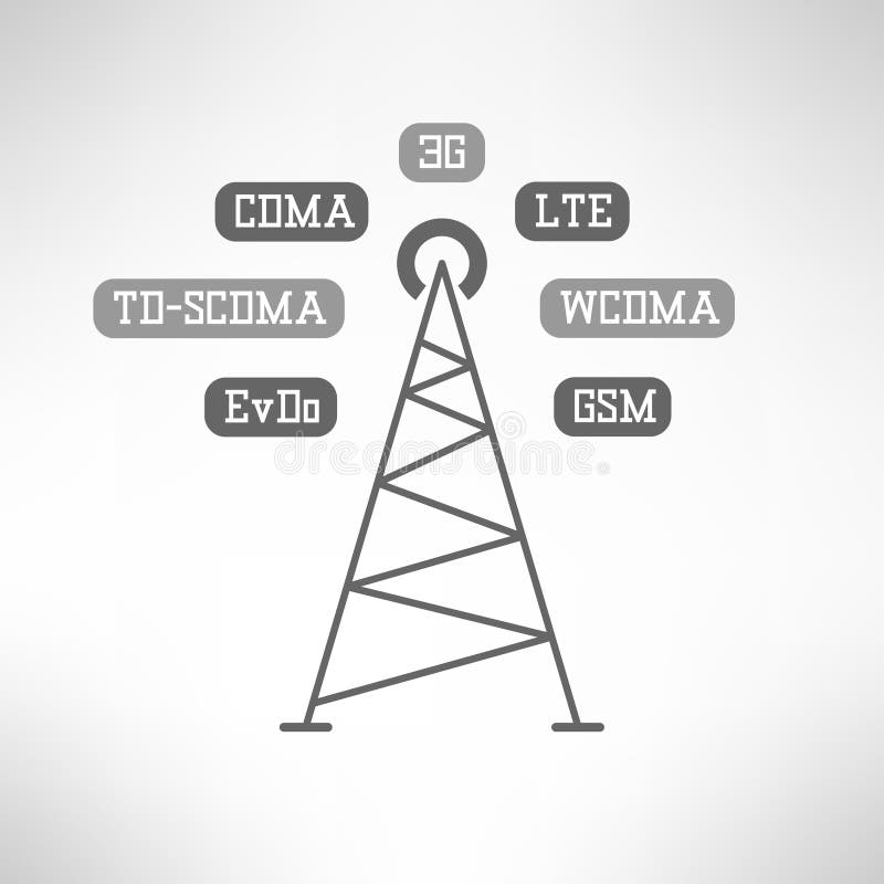 Mobile Internet Tower Infographics. Vector Stock Vector - Illustration ...