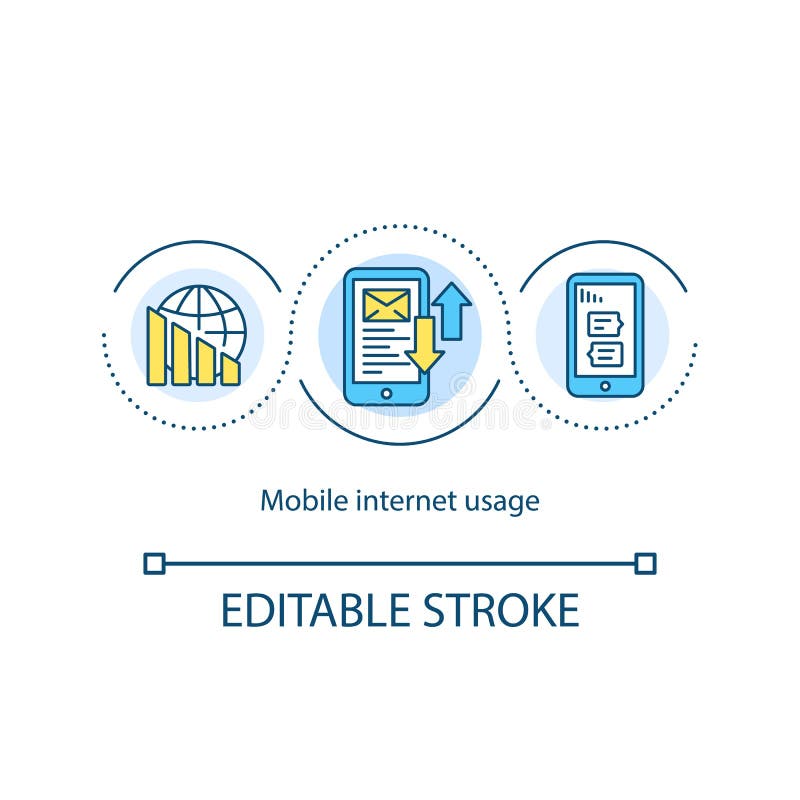 Internet Usage - Person with Laptop Computer Stock Illustration ...