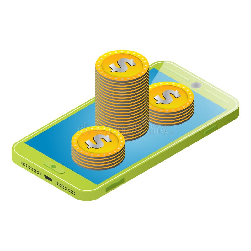 Mobile isometric stock vector. Illustration of design - 60729104