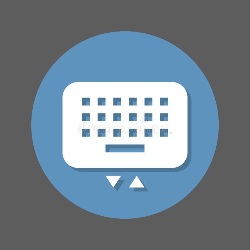 Mobile Keyboard Flat Icon. Round Colorful Button, Circular Vector Sign ...