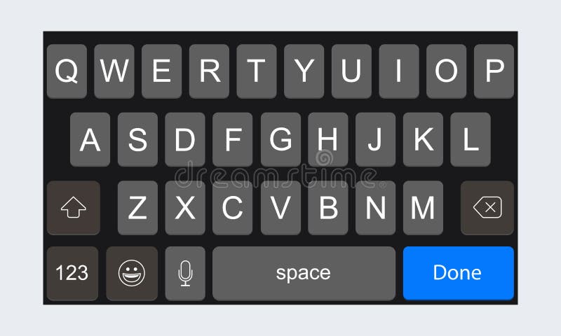 Mobile Keyboard for Smartphone Stock Vector - Illustration of alphabet ...
