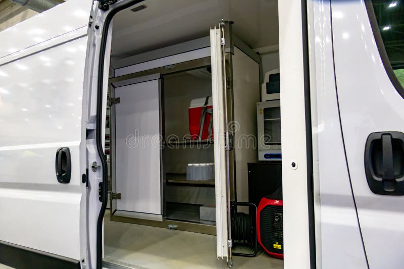 A Mobile Mobile Laboratory Based on an Automobile Van Stock Photo ...