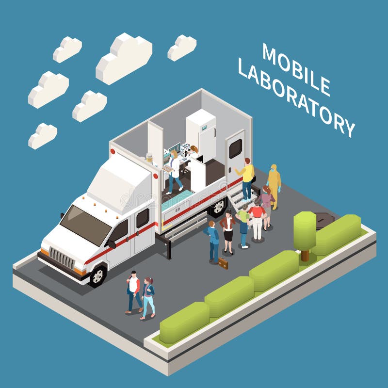 Mobile Laboratory Tests Composition Stock Vector - Illustration of ...