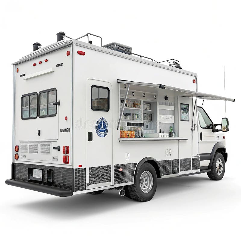 Mobile Laboratory Truck Designed for Field Research Stock Illustration ...