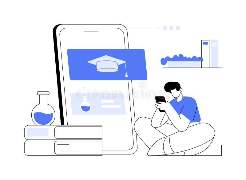 Mobile Learning Abstract Concept Vector Illustration. Stock Vector ...