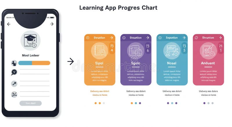 Lesson Completion Stages Stock Illustrations – 1 Lesson Completion ...