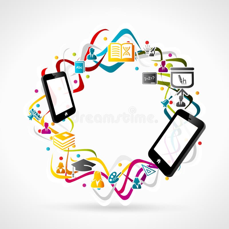 E-learning icon flat stock vector. Illustration of home - 47292232