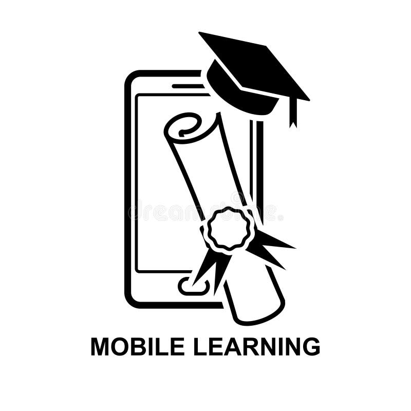 Mobile Learning Icon from E Learning and Education Collection Stock ...