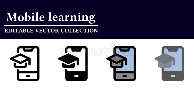 Mobile learning icon stock illustration. Illustration of concept ...