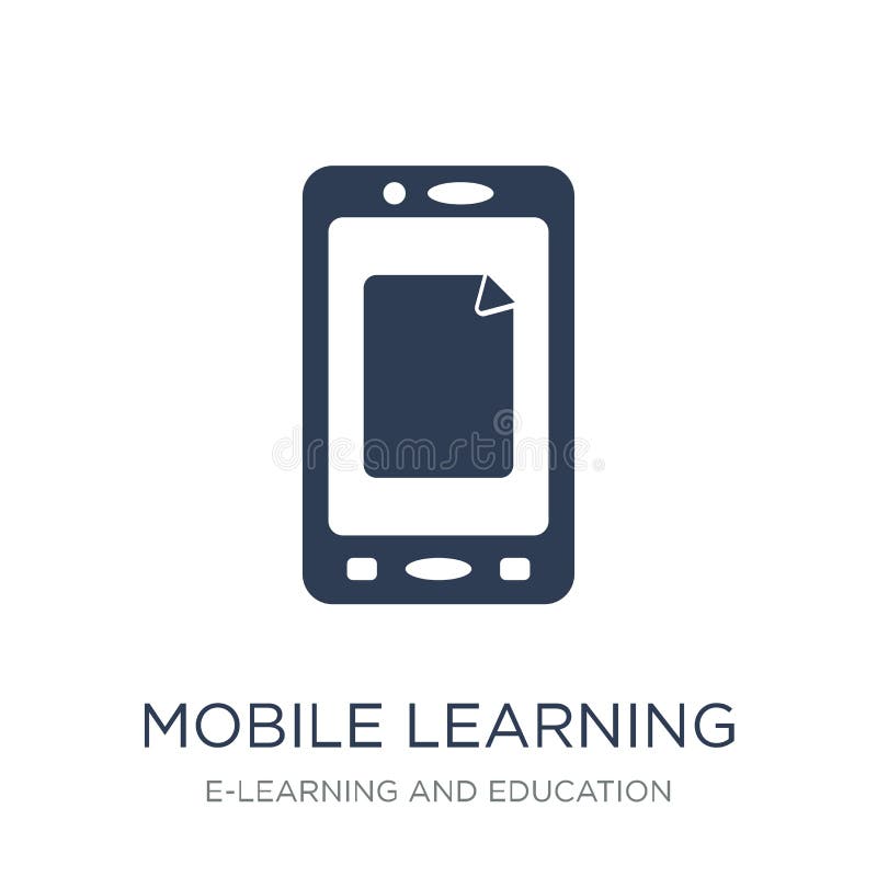 Mobile Learning Icon. Trendy Flat Vector Mobile Learning Icon on Stock ...