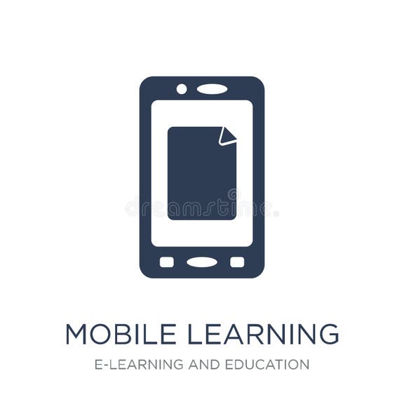Mobile Learning Icon. Trendy Flat Vector Mobile Learning Icon on Stock ...