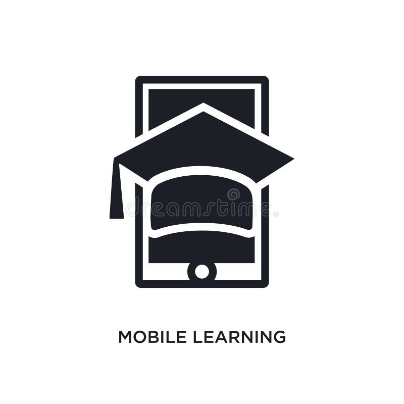 Mobile Learning Isolated Icon. Simple Element Illustration from E ...