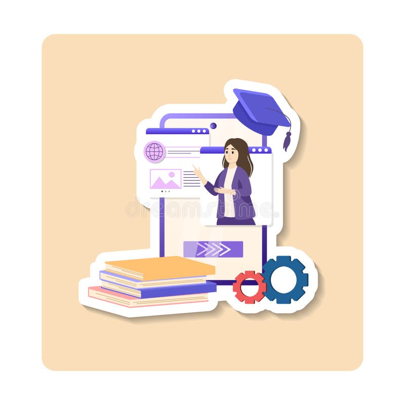 Online Learning Sticker Stock Illustrations – 1,275 Online Learning ...