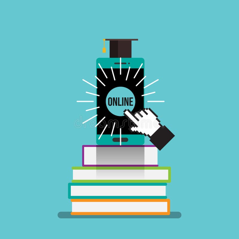 Mobile Learning stock vector. Illustration of learning - 77199687