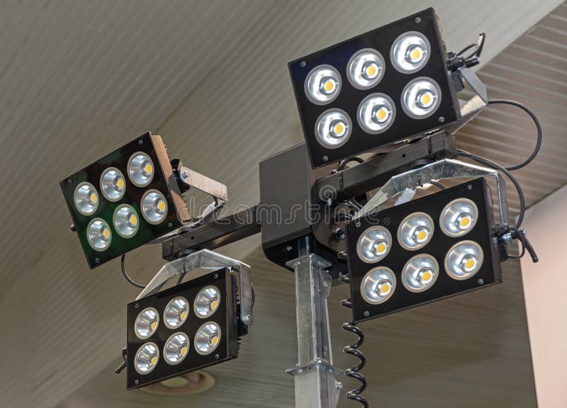 Reflectors Pole Park stock image. Image of bulb, reflector - 260602755