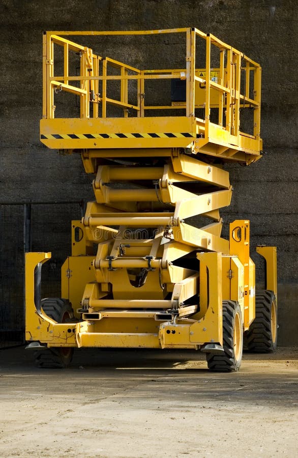 Mobile Lift Platform Working on a Construction Site. Stock Image ...