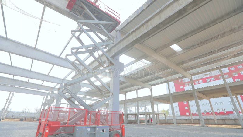 Mobile Lifting Platform at the Construction Site. Professional ...