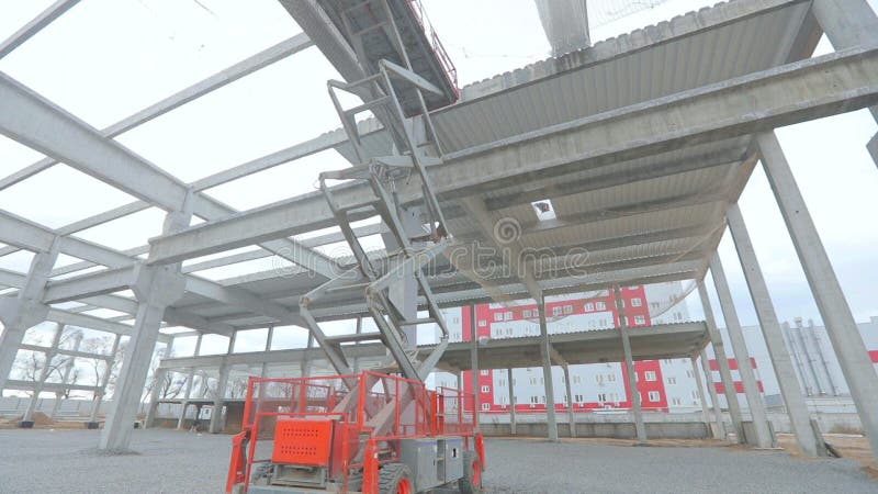 Mobile Lifting Platform at the Construction Site. Professional ...