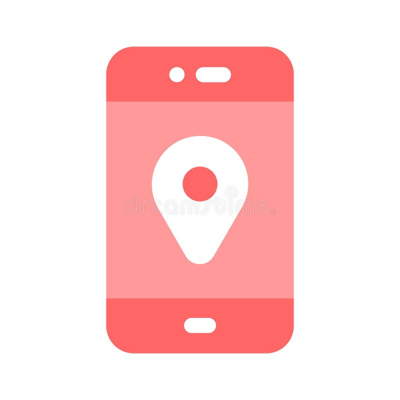 Mobile Location Service, Smartphone Route Screen, Technology Display ...
