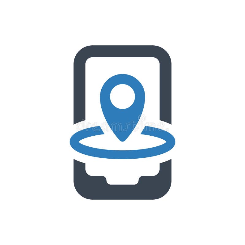 Mobile Location Tracking Icon Stock Vector - Illustration of vector ...