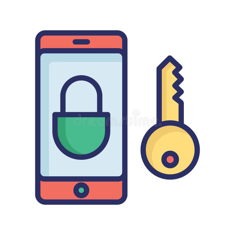 Mobile Lock Isolated Vector Icon Easily Editable Stock Illustration ...