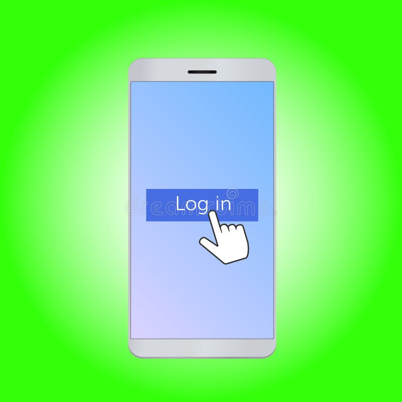 Mobile login form stock vector. Illustration of button - 88885848