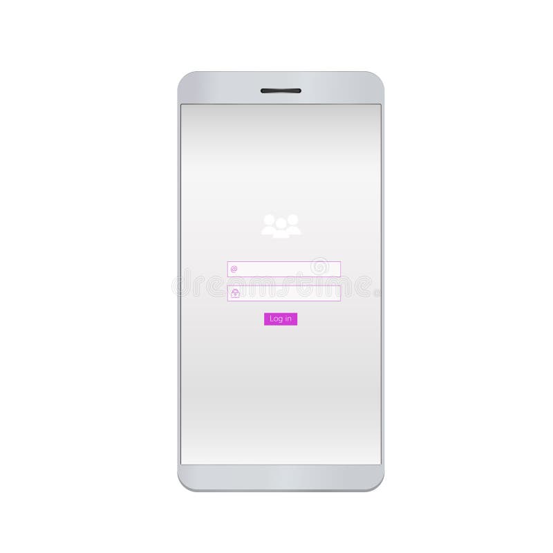 Mobile Login Form. Sign in Interface for Mobile App Stock Vector ...