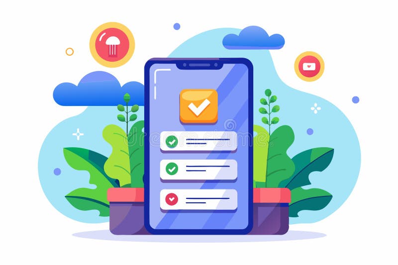 A Mobile Login Interface Features Customizable Options Set Against a Colorful, Semi-flat ...