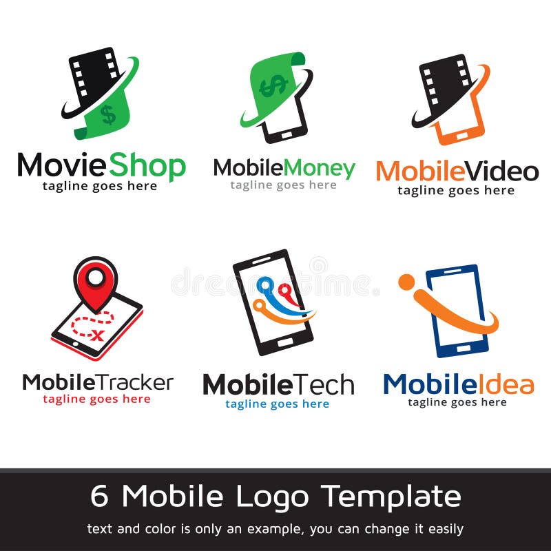 Mobile Logo Template Design Vector Stock Vector - Illustration of ...
