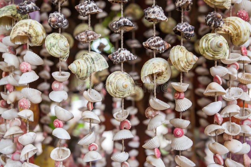 Mobile Made from Various Shells Stock Photo - Image of handmade ...