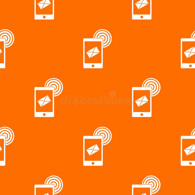 Mobile Mail Sign Pattern Seamless Stock Vector - Illustration of office ...