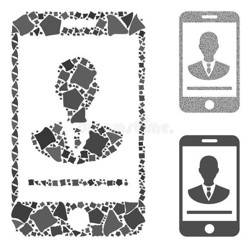 Mobile Manager Contact Composition Icon of Humpy Parts Stock Vector ...