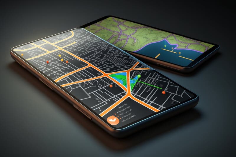 Mobile Map Application, GPS Navigation. Smartphone App Search Map ... Mobile Map Application, GPS Navigation. Smartphone App Search Map ...