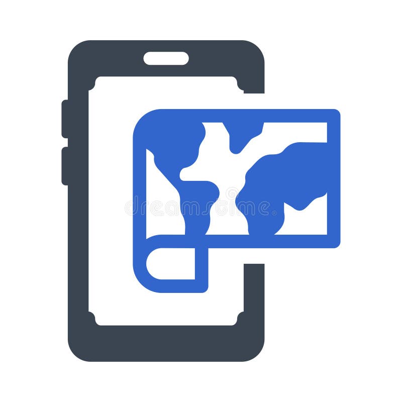 Mobile map icon stock vector. Illustration of symbol - 273799745