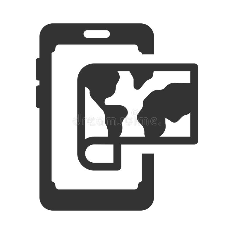 Mobile map icon stock vector. Illustration of world - 273799882