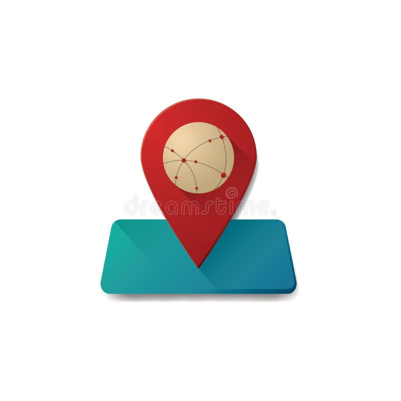 Mobile Map Icon. Vector Illustration Decorative Design Stock Vector ...