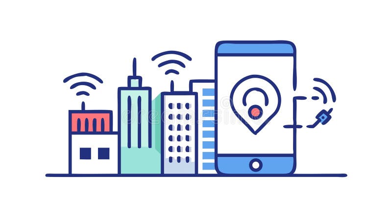 Mobile Mapping and Location Services Vector, GPS Navigation, Smart City ...