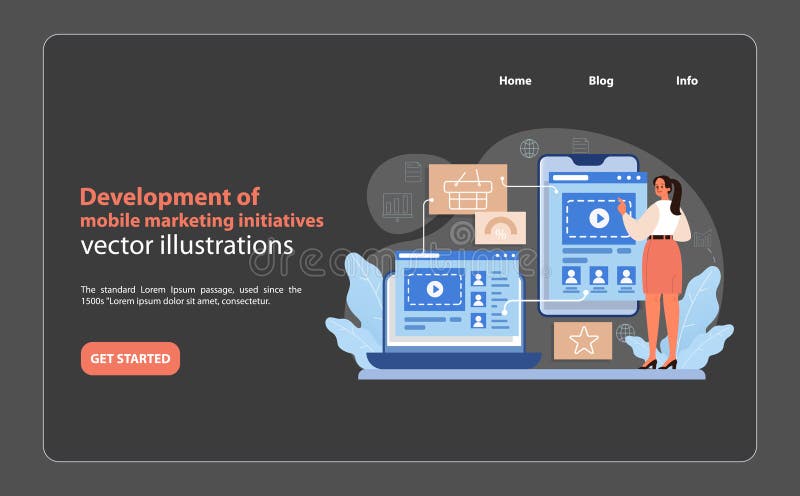 Mobile Marketing Initiative Development Stock Illustrations – 14 Mobile Marketing Initiative ...