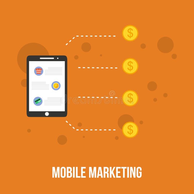Mobile Marketing Style Flat Design Collection Stock Vector ...