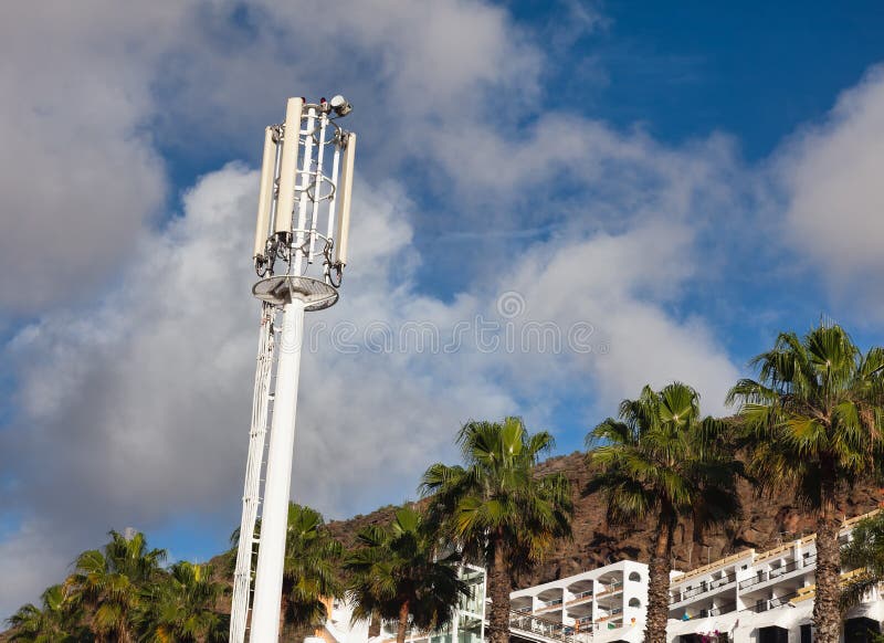 Mobile internet mast. stock photo. Image of connectivity - 130653960