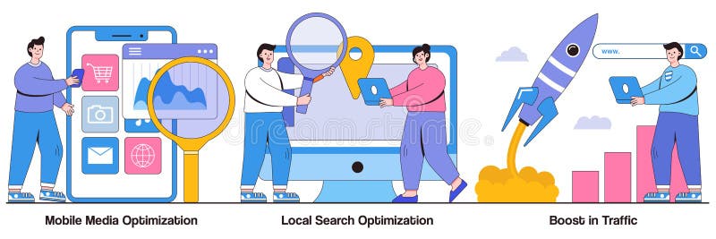 Mobile Media Optimization, Local Search, Boost in Traffic Concept with ...