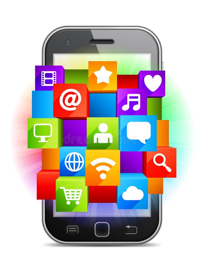 Media box. stock vector. Illustration of games, application - 35944876