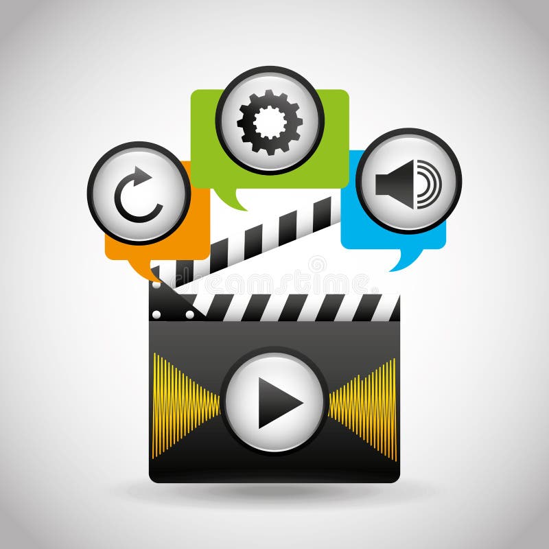 Mobile media player icons stock vector. Illustration of interface ...